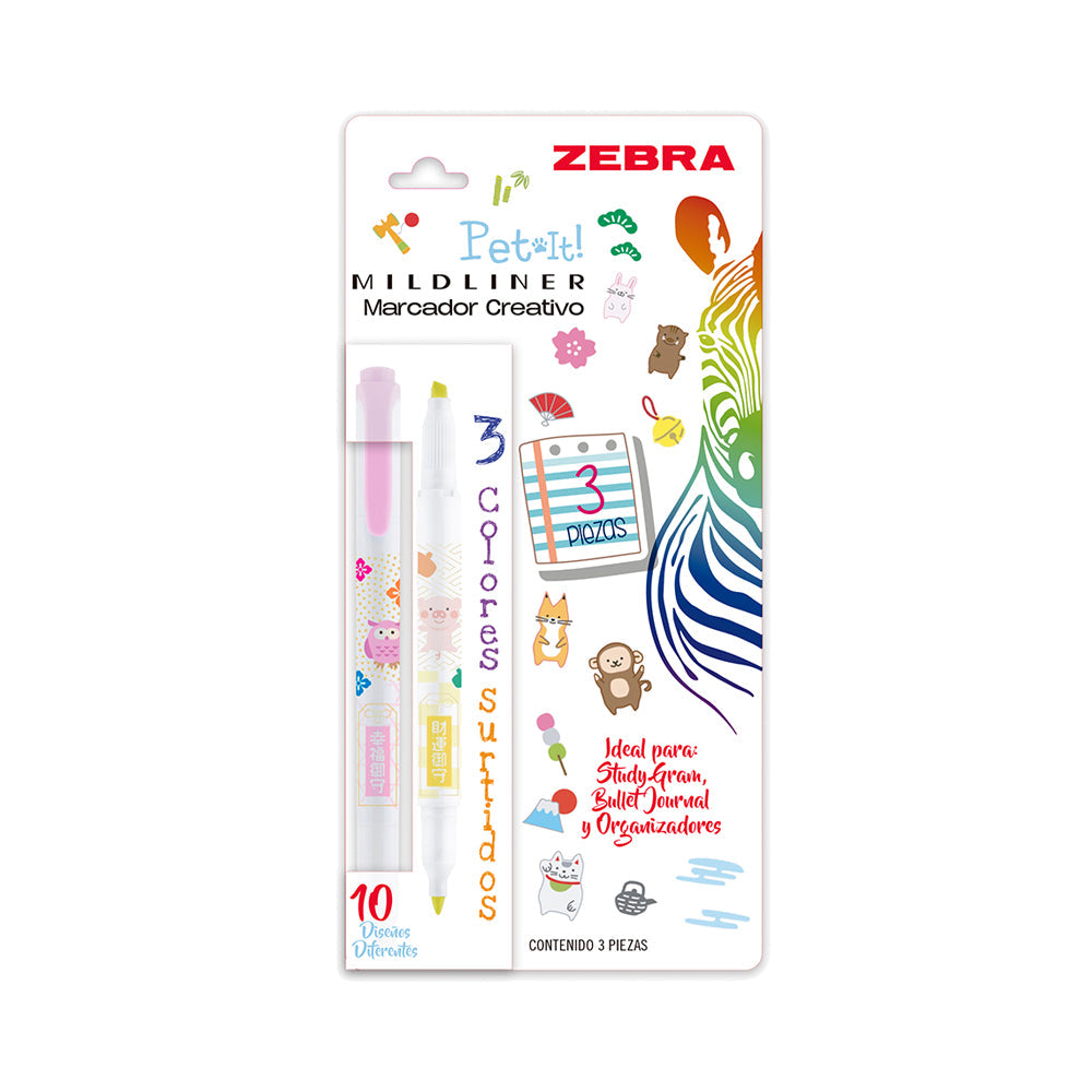 Marcador Doble Punta Mildliner Pet It